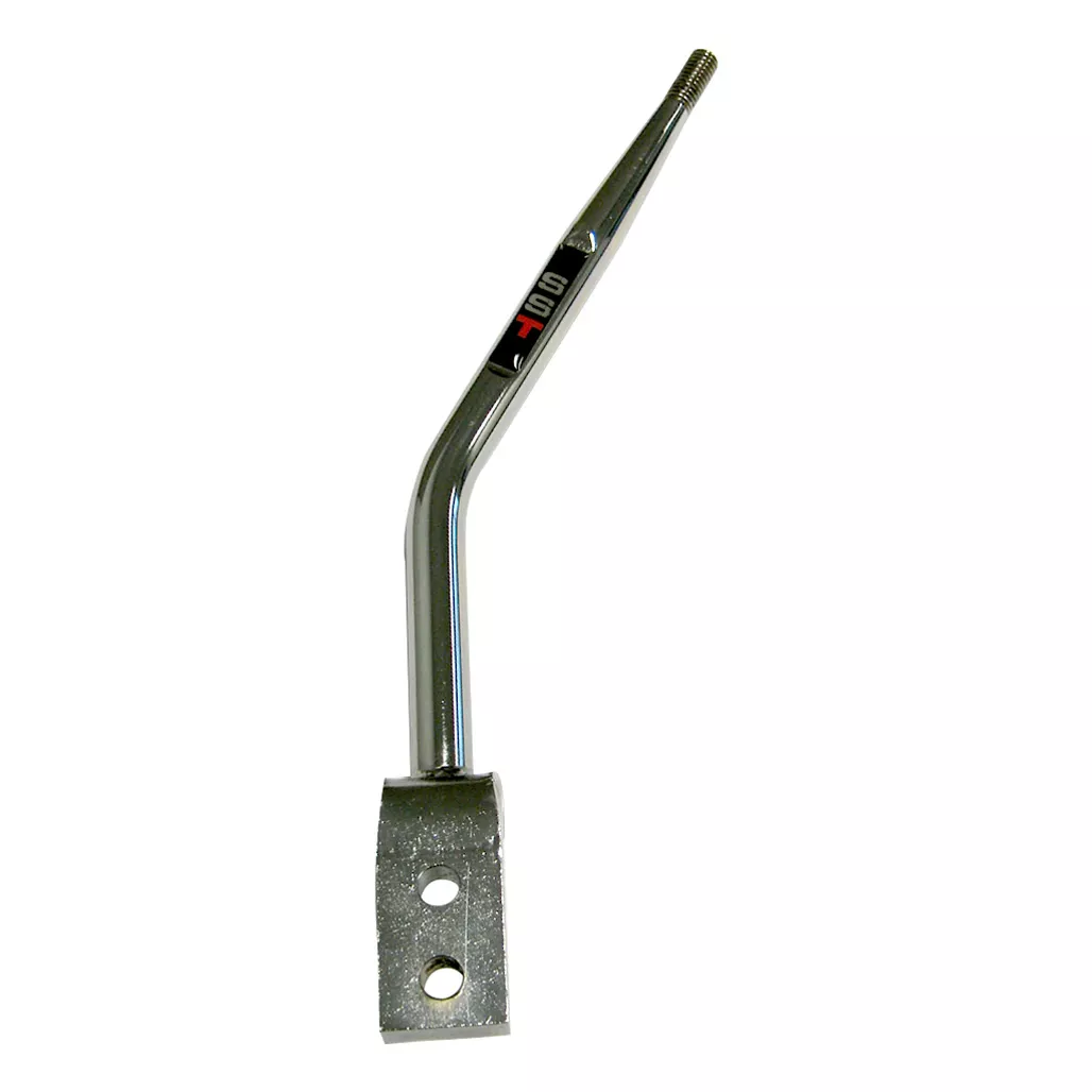 12" Chrome Round Shifter Handle Layback and Offset - SLG-00310